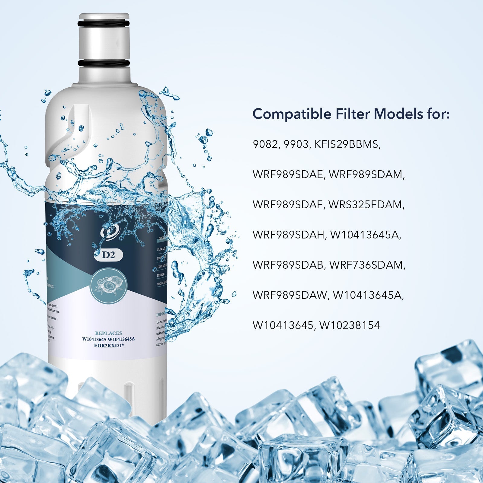 6pk EDR2RXD1 W10413645A 9082 Refrigerator Water Filter by DFilters – D ...